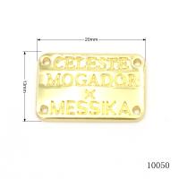 China Custom Metal Logo Label Square Plate for Bag Clothing Accessories OEM 20 Years Experience for sale