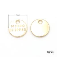 China New Gold Metal Round Tag Custom Logo Label Mini Size Circle Tag For Handbag Clothing Accessories for sale