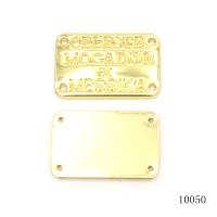 China Custom Metal Logo Label Square Plate for Bag Clothing Accessories OEM 20 Years Experience for sale