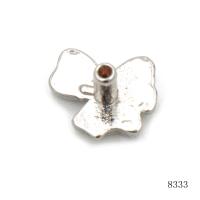 China 3D Mini Bow Engraved Name Plate Eco Friendly Zinc Alloy Metal Logo Tag 11mm for Handbags for sale