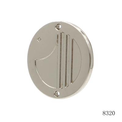 China Custom Round Label Circle Shape Metal Logo Tag Zinc Alloy Brand Logo Label  For Clothing Handbag Accessories for sale