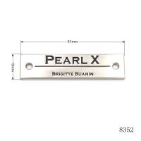 China Eco Friendly Zinc Alloy Sewing Metal Logo Plate 51x13mm Custom Name Tags for Bags for sale