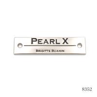 China Eco Friendly Zinc Alloy Sewing Metal Logo Plate 51x13mm Custom Name Tags for Bags for sale