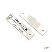 China Eco Friendly Zinc Alloy Sewing Metal Logo Plate 51x13mm Custom Name Tags for Bags for sale