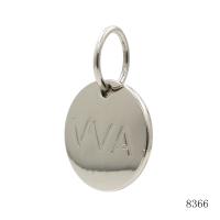 China Custom Engraved Metal Circle Name Tags 26.7mm Eco Friendly Zinc Alloy for Bags for sale