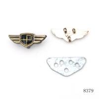 China Custom Metal Logo Plate with Epoxy Drop Gum 17mm for Bag Cap Wallet Purse for sale