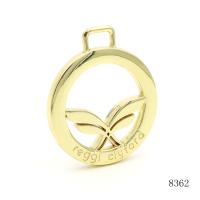 China Fashion Design Metal Key Chain Tag Charm Luxury Hollow Metal Logo Label Customized Bag Charm for sale
