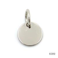 China Custom 12.5mm Round Metal Logo Tags for Handbag Keychain Brand Charm Accessories for sale