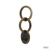 China Antique Brass Metal Coin Tag Custom Logo Round Tag Key Chain Clasp Charm Circle Tag for sale
