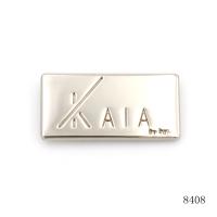 China Zinc Alloy Rectangle Metal Label Logo Custom Metal Logo Plates Logo Name Plate for Handbags for sale
