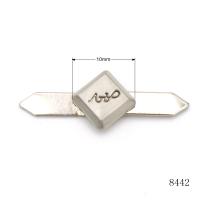China 10mm Small Bag Purse Metal Label Logo Custom Engraved Logo Name Plate for sale