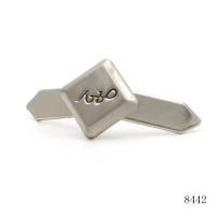 China 10mm Small Bag Purse Metal Label Logo Custom Engraved Logo Name Plate for sale