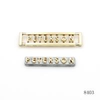 China Personalized Brand Metal Label Logo Plate Separate Letter Label Metal Corrosion Resistant Metal Letter Tags for sale