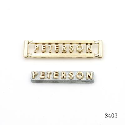 China Personalized Brand Metal Label Logo Plate Separate Letter Label Metal Corrosion Resistant Metal Letter Tags for sale