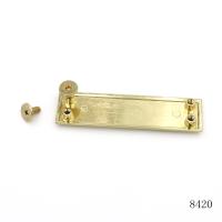 China Gold Plating Bag Hardware Logo Name Plate Custom Engraved Name Tags with Screw Back for sale