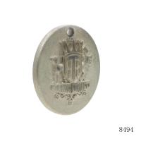 China 30mm Durable Pet Collar Metal Charm Tag Custom Embossed Logo Metal Tag ID Tag for sale
