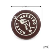 China 15mm Round Shape Zinc Alloy Metal Bag Plate Custom Metal Purse Logo Plate with Brand Text for sale