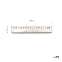 China Bag Accessories Metal Logo Nameplate Custom Rectangle Metal Logo Label Quality Bag Plate for sale