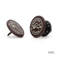 China 15mm Round Shape Zinc Alloy Metal Bag Plate Custom Metal Purse Logo Plate with Brand Text for sale
