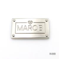 China Wholesale Custom Lady Handbag Metal Logo Custom Bag Metal Engraved Logo Plate for sale