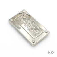 China Wholesale Custom Lady Handbag Metal Logo Custom Bag Metal Engraved Logo Plate for sale