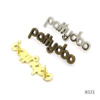 China Luxury Leather Bag Metal Logo Brand Design Hardware Logo Label Custom Metal Letter Logo Plate for Bags for sale