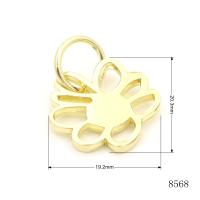 China 20mm Metal Flower Charm Metal Hollow Label Tag Custom Metal Logo Tag for Key Chain Accessories for sale