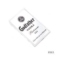 China High End Wine Bottle Metal Logo Custom Metal Label Plate Laser Printing Tag Plate with Black Enamel for sale