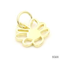 China 20mm Metal Flower Charm Metal Hollow Label Tag Custom Metal Logo Tag for Key Chain Accessories for sale