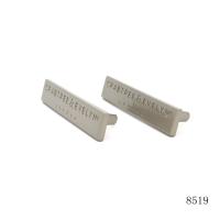 China Bag Accessories Metal Logo Nameplate Custom Rectangle Metal Logo Label Quality Bag Plate for sale