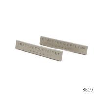 China Bag Accessories Metal Logo Nameplate Custom Rectangle Metal Logo Label Quality Bag Plate for sale
