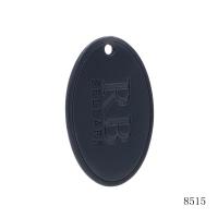 China Black Painting Oval Alloy Tag Custom Metal Engraved Logo Tag for Bags or Clothing for sale