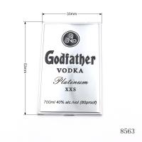 China High End Wine Bottle Metal Logo Custom Metal Label Plate Laser Printing Tag Plate with Black Enamel for sale