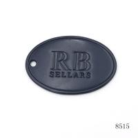 China Black Painting Oval Alloy Tag Custom Metal Engraved Logo Tag for Bags or Clothing for sale