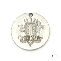 China 30mm Durable Pet Collar Metal Charm Tag Custom Embossed Logo Metal Tag ID Tag for sale