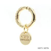 China New Arrival Light Gold Spring O Ring Waterproof Clasp Carabiner Custom Logo Round Ring for sale