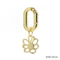 China 20mm Metal Flower Charm Metal Hollow Label Tag Custom Metal Logo Tag for Key Chain Accessories for sale