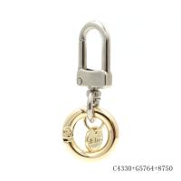 China Metal Spring O Ring Keychain Clasp 25mm Round Carabiner for Bag Accessories Durable Zinc Alloy for sale
