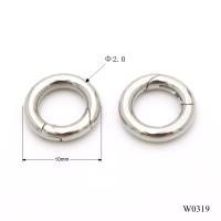 China 10mm Mini 316 Stainless Steel Spring Ring Carabiner Keychain for Handbag Hardware for sale