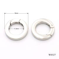 China 10mm Marine Grade 316 Stainless Steel Spring Ring Round Carabiner for Handbag Keychain for sale