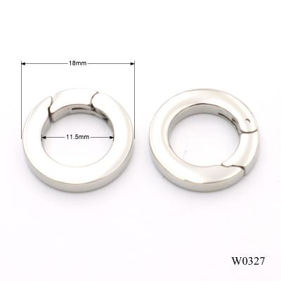 China 10mm Marine Grade 316 Stainless Steel Spring Ring Round Carabiner for Handbag Keychain for sale