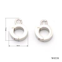 China Stainless Steel Spring Open Jump Ring 8x11mm Mini Round Snap Clasp Connector for Jewelry Making for sale