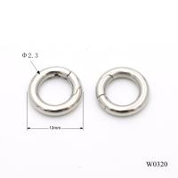 China Top Quality 12mm Stainless Steel Ring Metal Spring O Ring Key Chain Clasp Small Jewelry Connector O Ring for sale