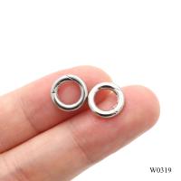 China 10mm Mini 316 Stainless Steel Spring Ring Carabiner Keychain for Handbag Hardware for sale