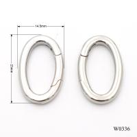China Luxury Stainless Steel Oval Shape Key Chain Ring Metal O Ring Spring Ring Snap Spring Clip for sale