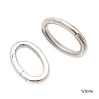China Luxury Stainless Steel Oval Shape Key Chain Ring Metal O Ring Spring Ring Snap Spring Clip for sale