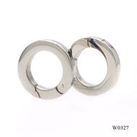 China 10mm Marine Grade 316 Stainless Steel Spring Ring Round Carabiner for Handbag Keychain for sale