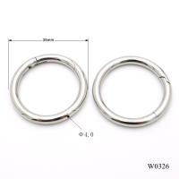 China 35mm Stainless Steel Spring O Ring Snap Clasp 4mm Thick for Bags Leather Crafts for sale