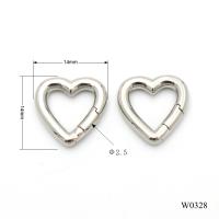 China Quality Stainless Steel Heart Shape Spring Ring Key Chain Clasp Carabiner Ring Snap Spring Clip for sale