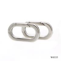 China 13mm Oval Shape Stainless Steel Spring Ring 316 Steel Oval Spring Carabiner For Bag/clothing/key Chain Accessories for sale